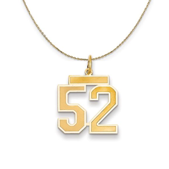 Black Bow Jewelry Co. | Jewelry | 4k Yellow Gold Jersey Med Number 52 ...